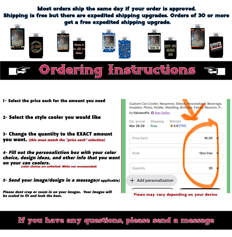 Custom Neoprene Can Cooler: Personalized Photo Beverage Holder, Party ...