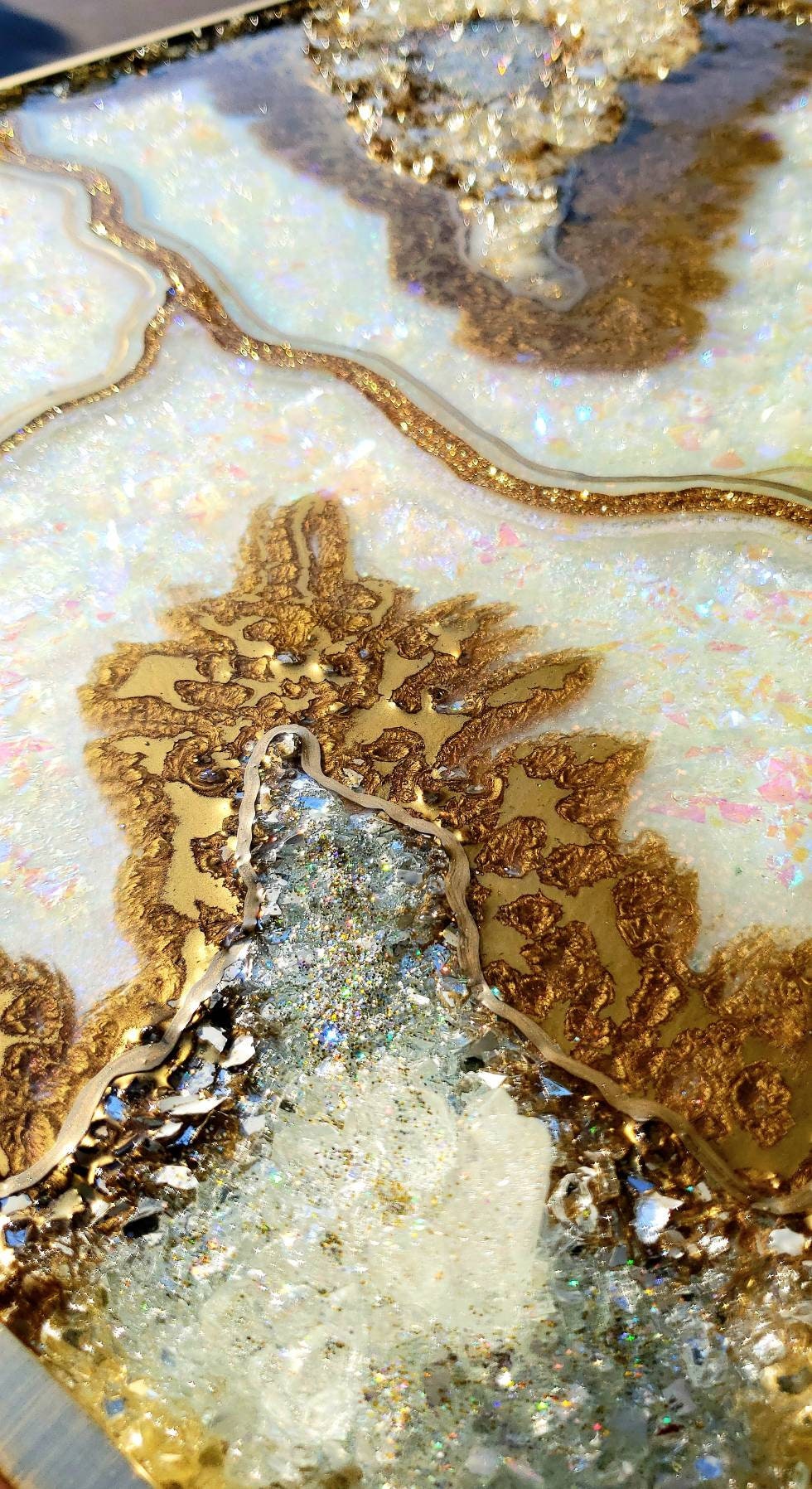 Framed Epoxy Resin Geode Art Painting Glossy Dimensional - Etsy
