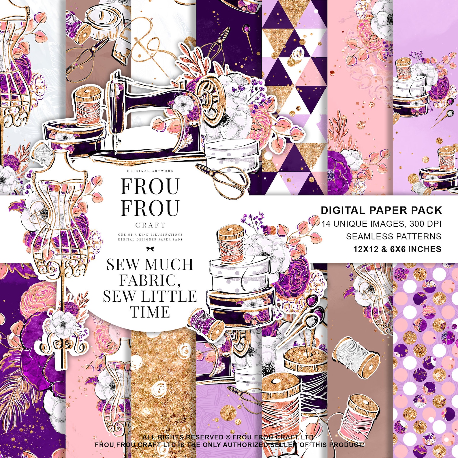 Sewing Digital Paper Pack Fashion Tailor Paper Pack Crafter - Etsy