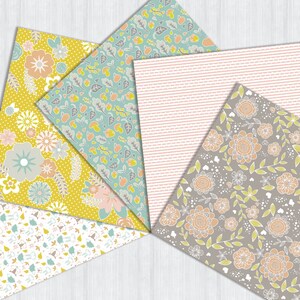 Baby Digital Paper, Printable Paper, Pastel Digital Paper, Soft Colors ...