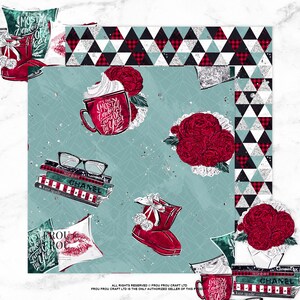 Winter Paper Pack, Cute Christmas Paper Pack, Cozy Hot Chocolate ...