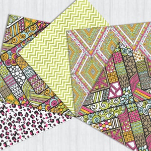 Summer Aztecs Digital Paper Pack Instant Download Gold Glitter Hawaii ...