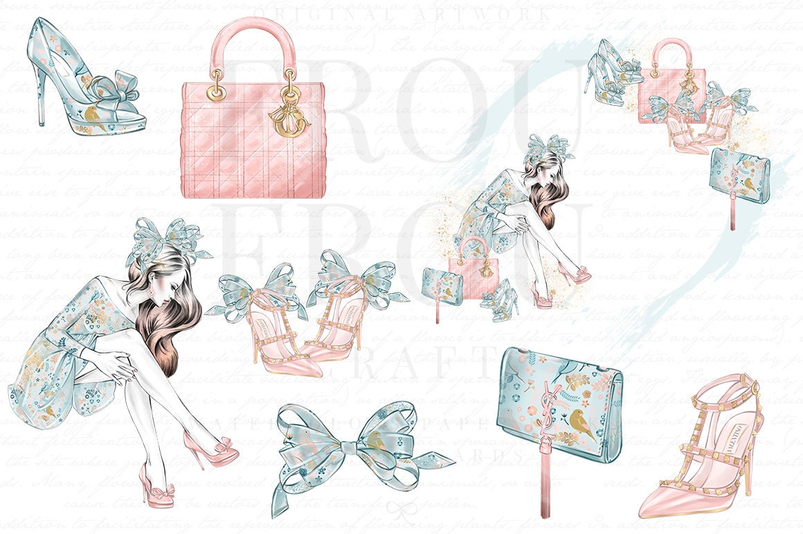 Spring Clipart Planner Girl Clip Art Fashion Blogger - Etsy