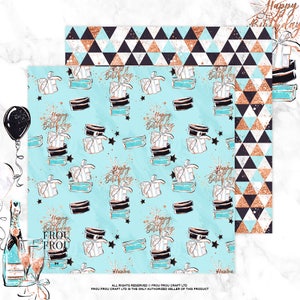 Birthday Paper Pack, Party Digital Paper Pad, Fashion New Year Planner ...