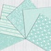 Winter Floral Seamless Pattern Digital Paper Pack Instant Download Aqua ...
