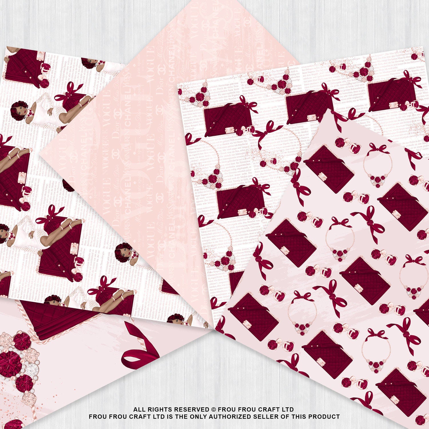 African American Paper Pack Fashion Girl Digital Paper Pack | Etsy