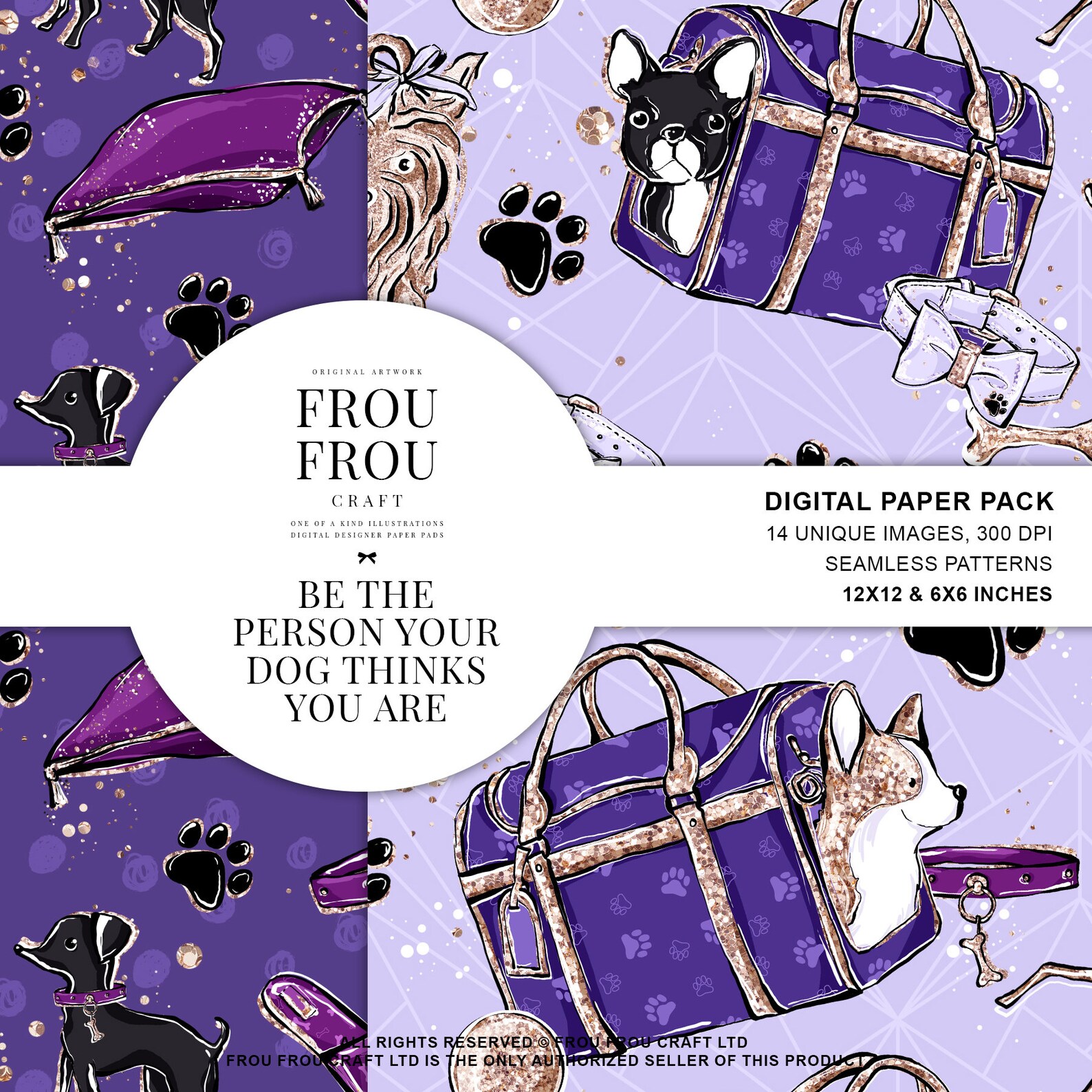Dog Digital Paper Pack Puppy Paper Pack Cute Corgi Planner - Etsy