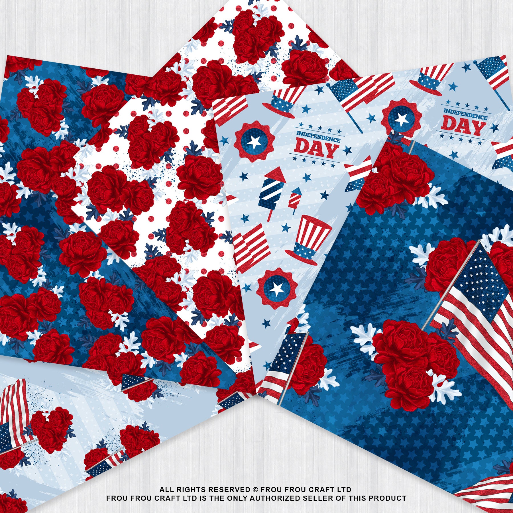4th of July Paper Pack, Memorial Day Paper Pack, Independence Day ...