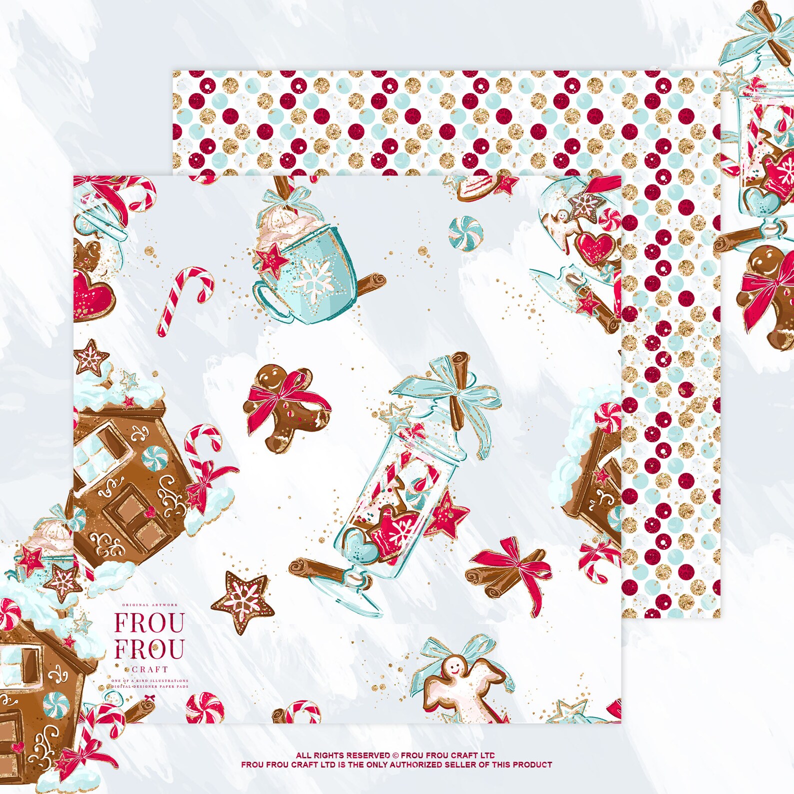 Cute Christmas Paper Pack Gingerbread Cookies Planner - Etsy