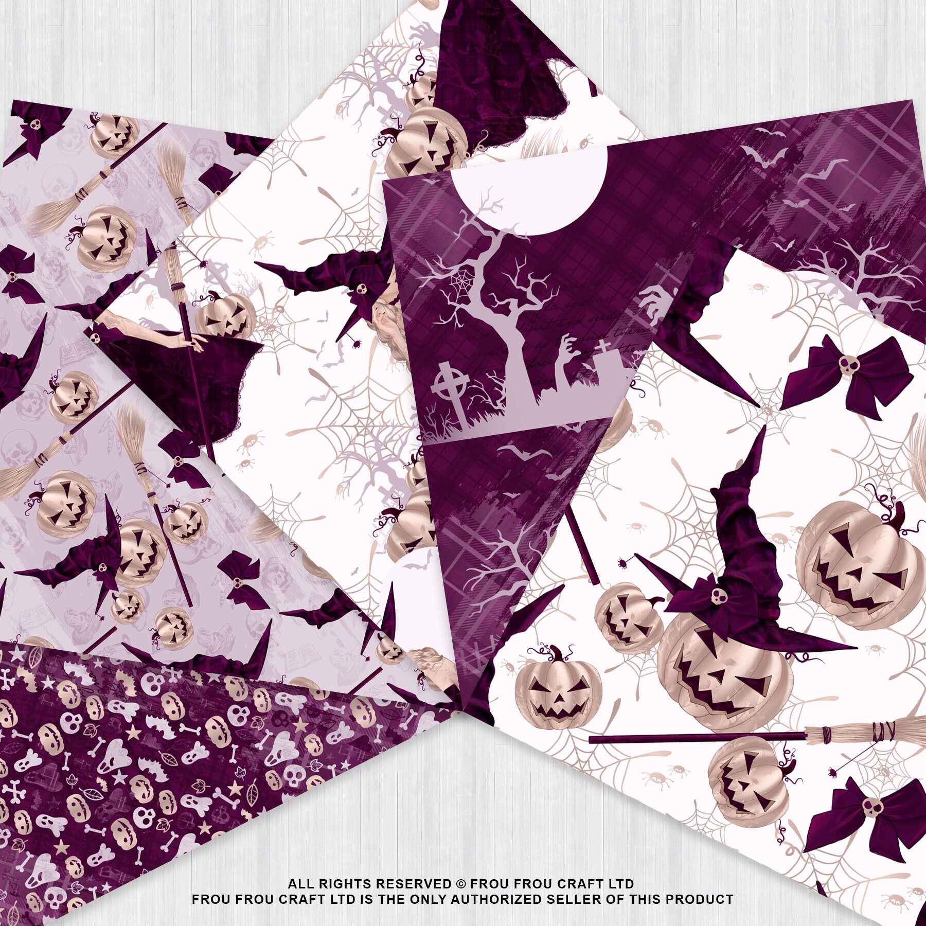 Halloween Paper Pack Witch Digital Paper Pack Fashion Girl - Etsy