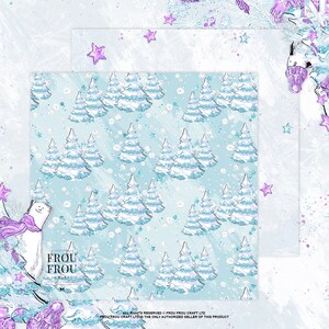 Cute Winter Paper Pack, Teddy Bear Penguin Planner Supplies, Pastel ...