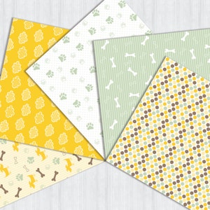 Puppies Digital Paper Pack Instant Download Seamless Patterns Cute ...