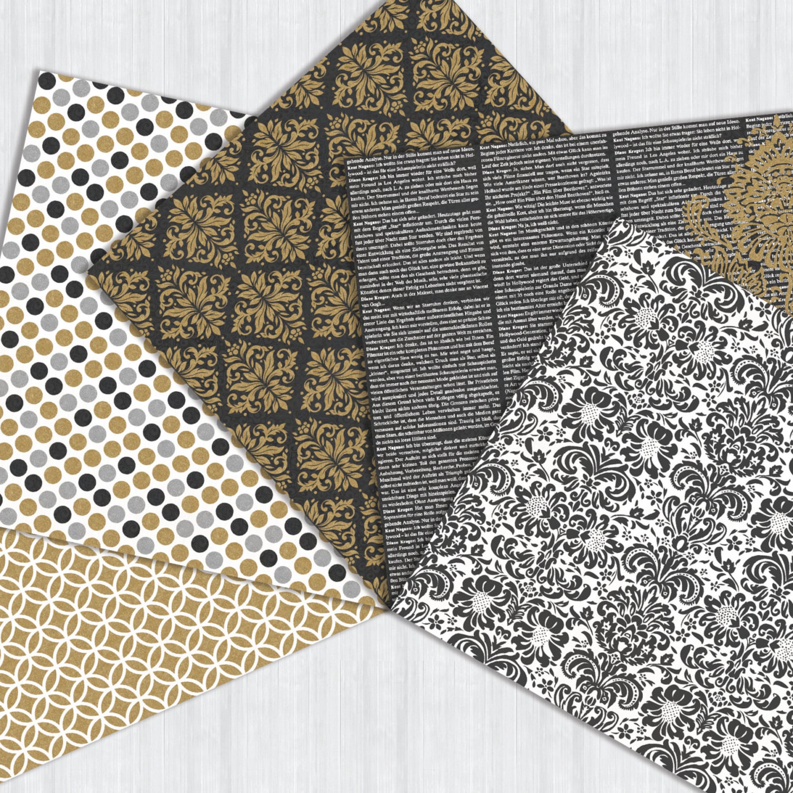 Black Glitter Digital Paper Pack Instant Download Pattern White ...