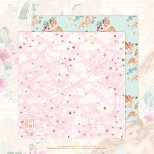 Baby Paper Pack, Angels Digital Designer Paper Pad, Nursery Fabric ...