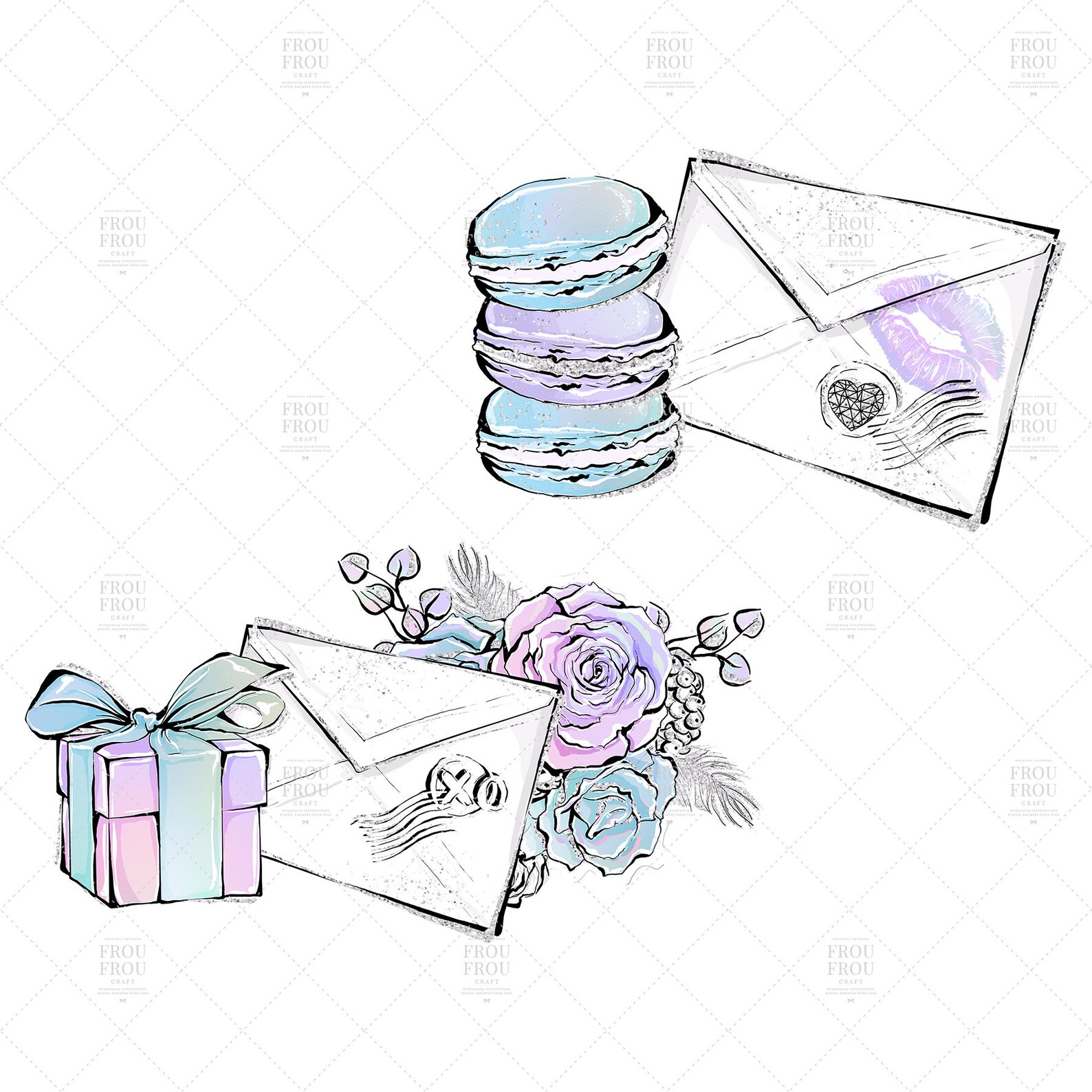 Valentines Day Clipart Love Birds Clip Art Typewriter | Etsy