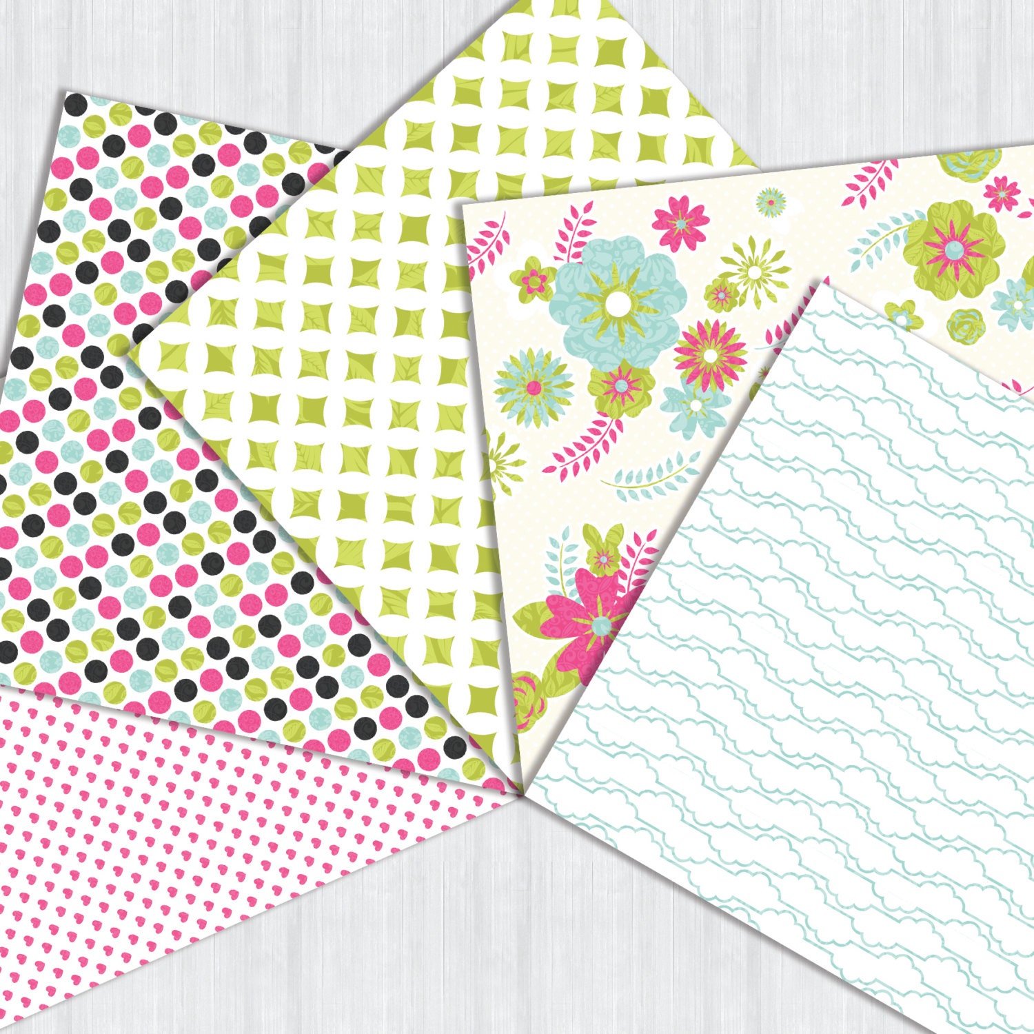 Birds Digital Paper Pack Instant Download Summer Tropical Aloha ...