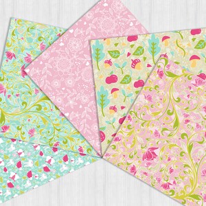 Baby Blue Digital Scrapbook Paper, Cute Printable Nursery Paper Pack ...