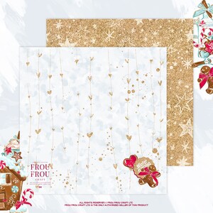 Cute Christmas Paper Pack, Gingerbread Cookies Planner Supplies, Winter ...