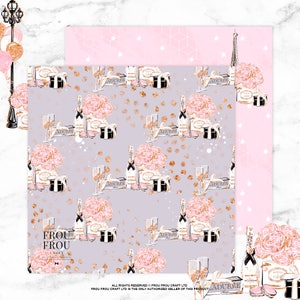 Valentine Paper Pack, Anniversary Digital Paper Pack, Paris Gold ...