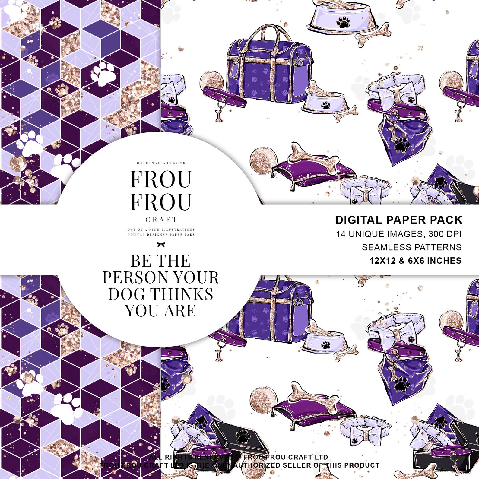 Dog Digital Paper Pack Puppy Paper Pack Cute Corgi Planner - Etsy