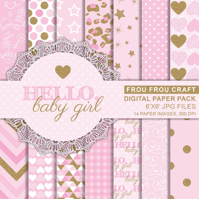 Girl Digital Paper - Etsy