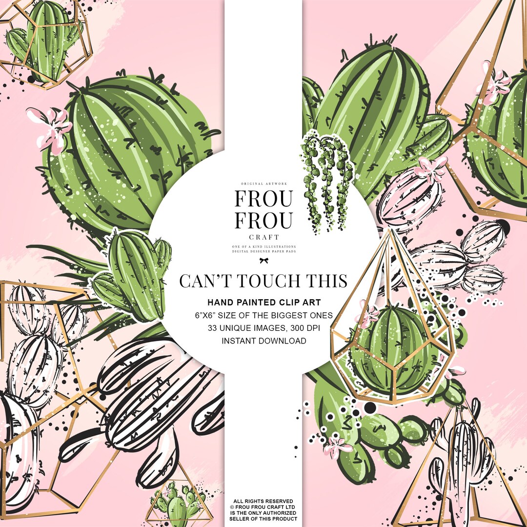 Succulent Clipart, Cactus Clip Art, Terrarium Botanical Images, Floral ...