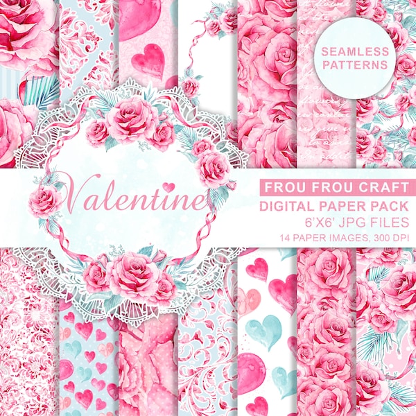 Watercolor Valentine - Etsy