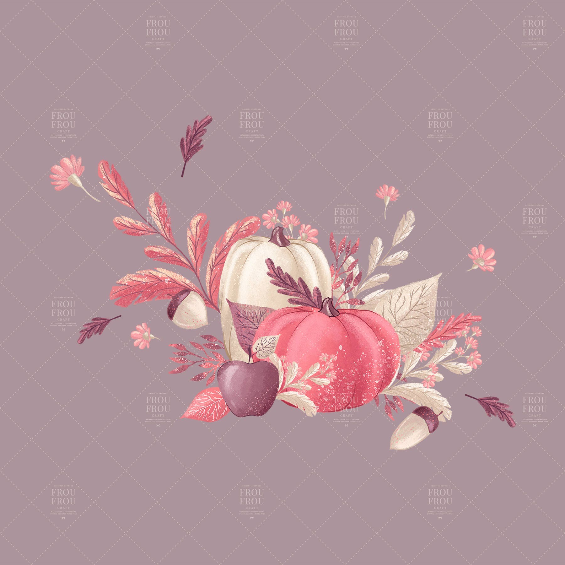 Thanksgiving Clip Art Fall Clipart Pumpkin Spice Illustration | Etsy