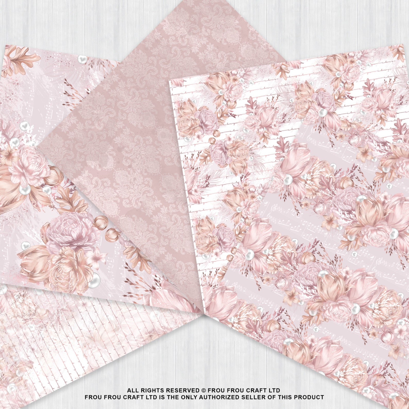 Wedding Paper Pack Bridal Designer Paper Pad Powder Wedding Flowers ...