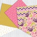 Pink Yellow Digital Paper Pack Instant Download Bright Colors Summer ...