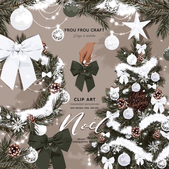 Christmas Clip Art Wedding Christmas Wreath Clipart Circle Frame