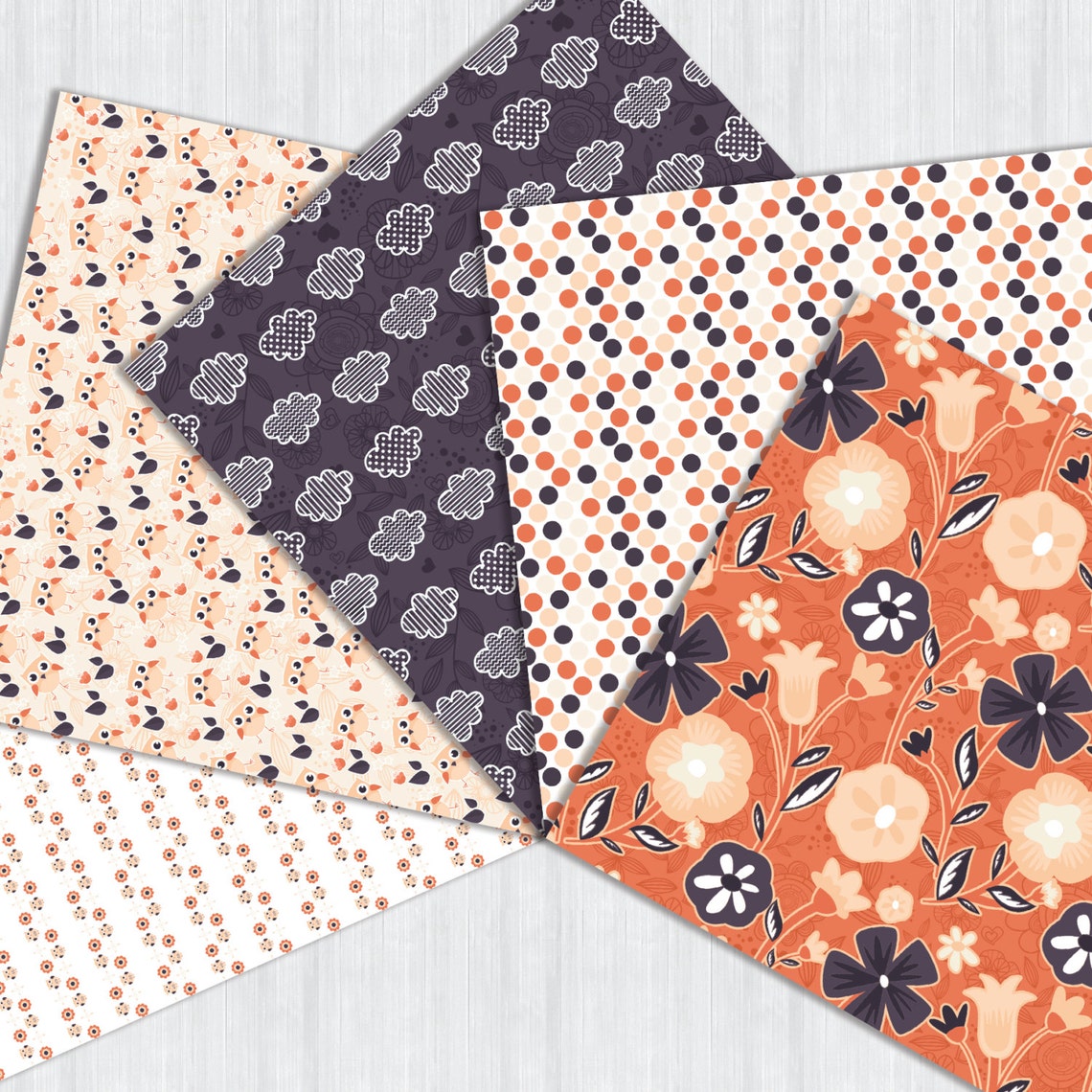 Cute Baby Owl Digital Paper Pack Seamless Patterns Instant Download ...
