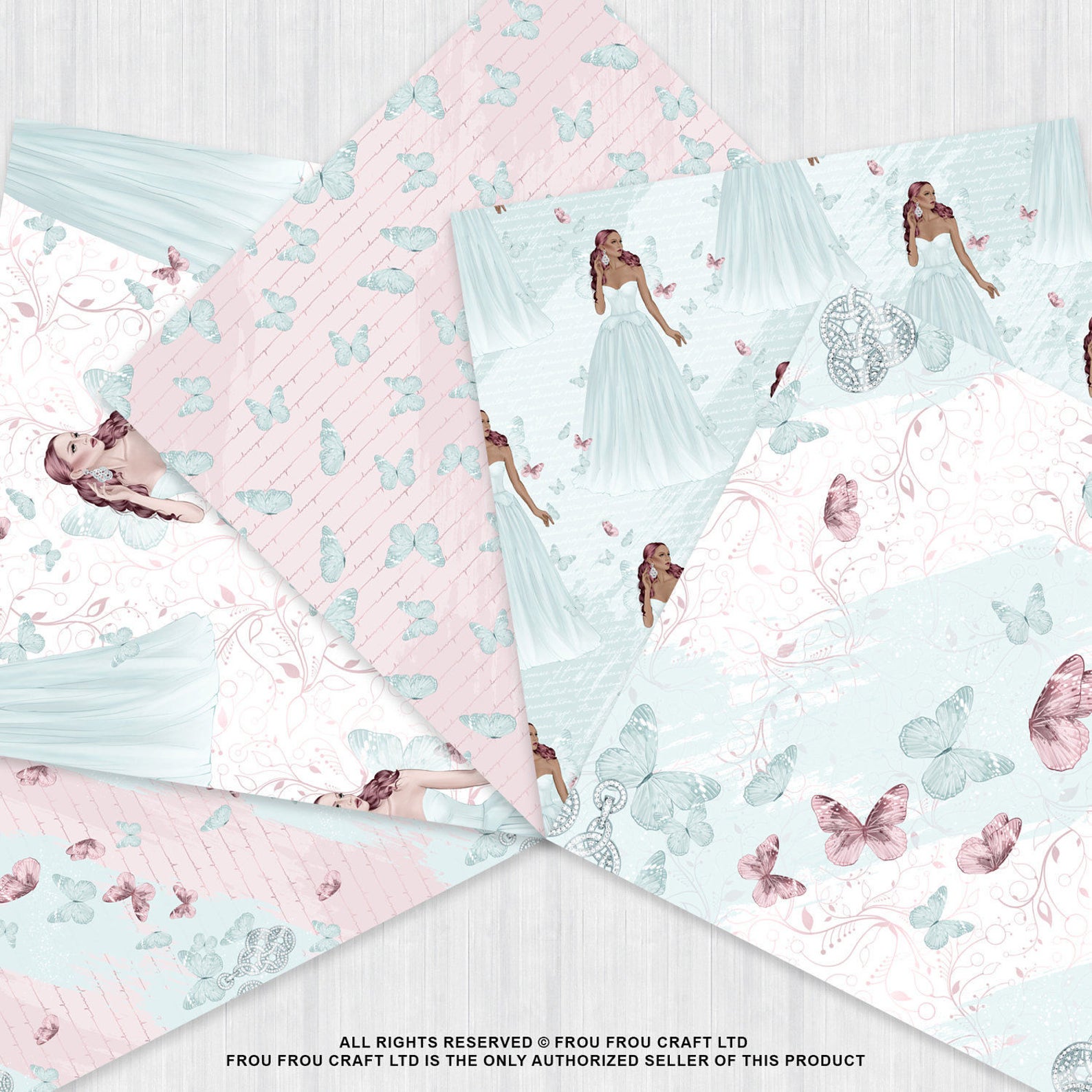 Fairy Paper Pack Princess Digital Paper Pack Fairytale Paper | Etsy