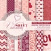 Hearts Valentine Love Digital Paper, Love Valentine Printable, Love ...