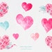 Valentine Card Romantic Roses Clipart Art, Love Digital Stickers, Pink ...