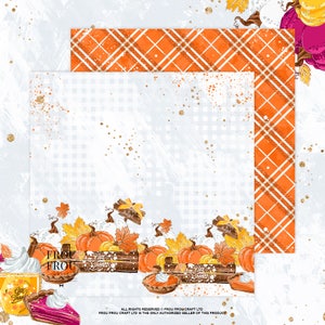 Thanksgiving Paper Pack, Pumpkin Digital Paper Pack, Pumpkin Pie Fabric ...