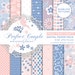 Rose Quartz Serenity Digital Paper Pack Pink Blue Valentine Heart ...