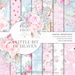 Cherry Blossom Paper Pack Watercolor Floral Digital Backgrounds Sakura ...