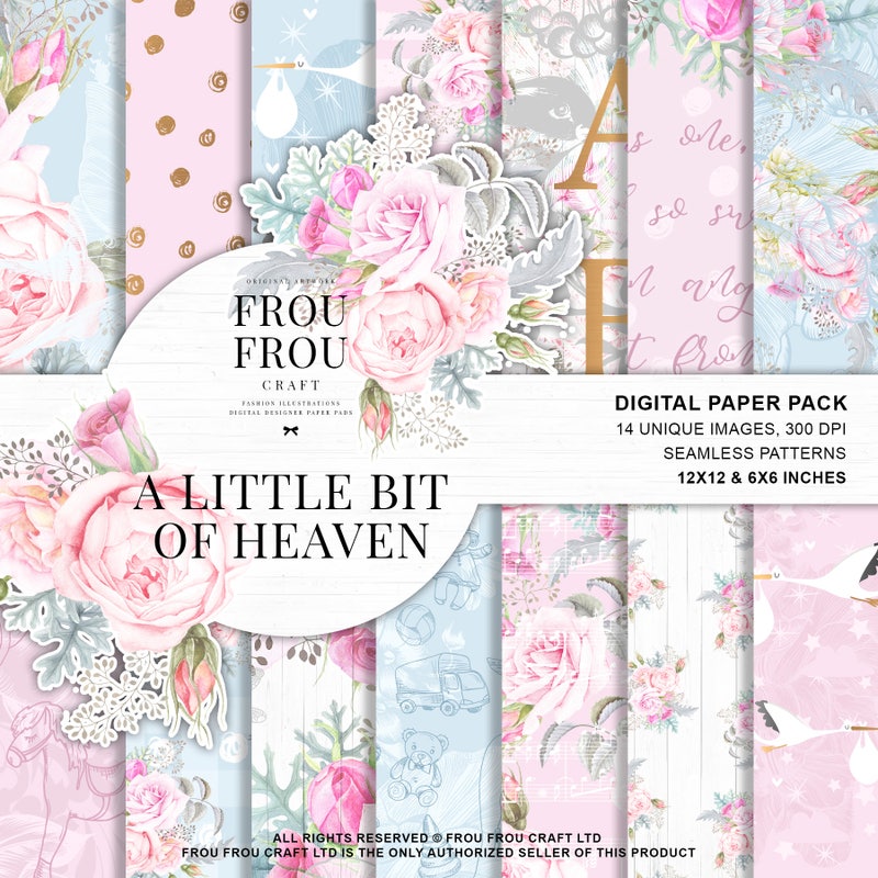 Girl Digital Paper - Etsy