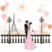 Valentine Clipart Fashion Scene Anniversary Engagement Wedding Gold ...