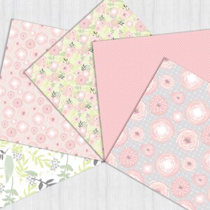 Pastel Flowers Digital Paper Pack Seamless Patterns Instant Download ...