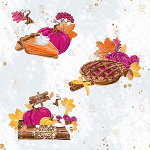 Thanksgiving Clip Art, Pumpkin Spice Clipart, Fall Planner Stickers ...