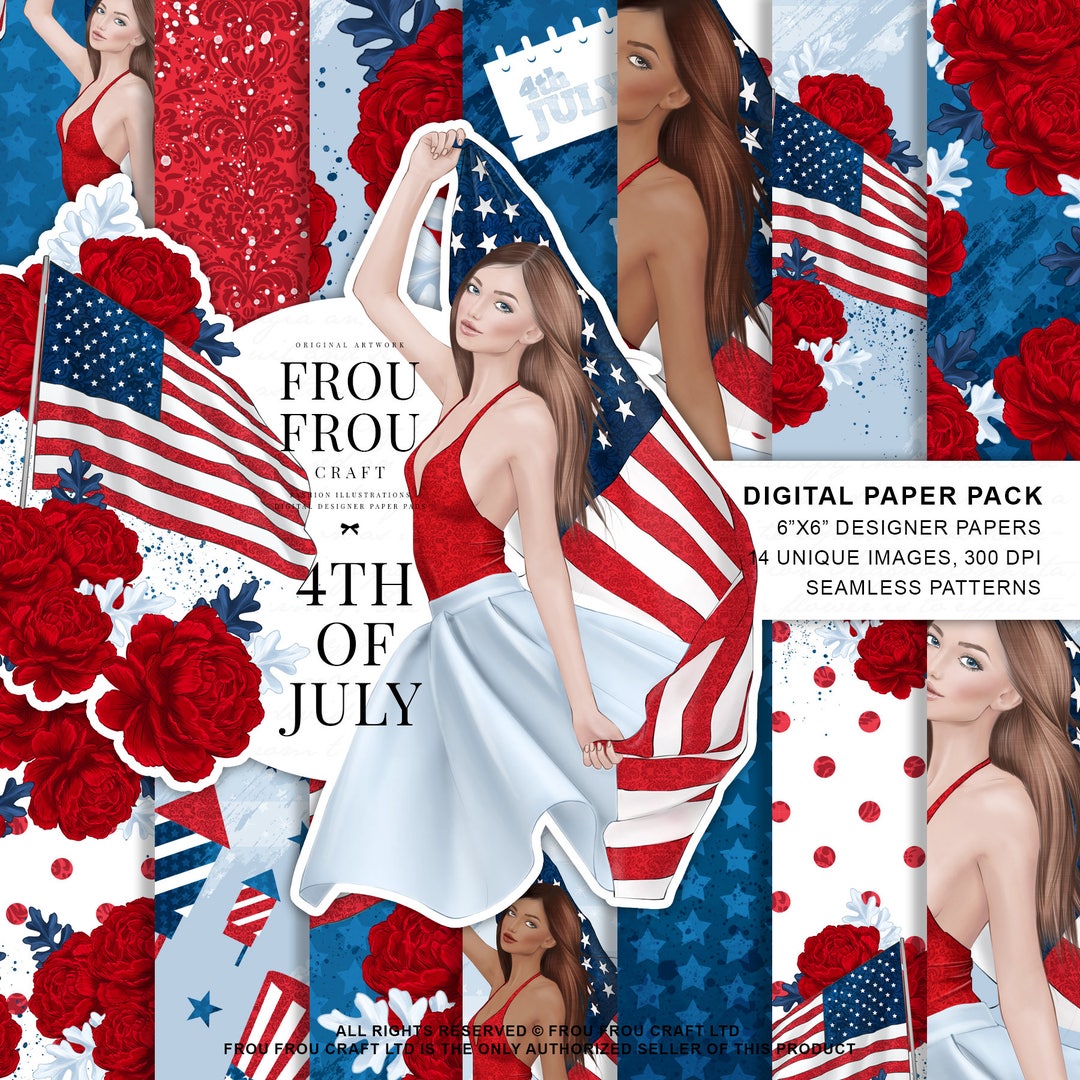 4th of July Paper Pack, Memorial Day Paper Pack, Independence Day ...