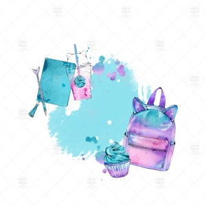 Back to School Clip Art, Unicorn Clipart, Stationary Planner Stickers ...