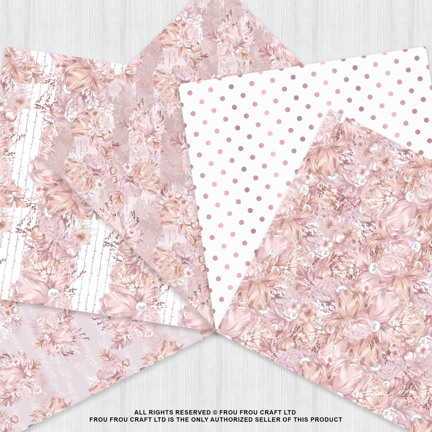 Wedding Paper Pack Bridal Designer Paper Pad Powder Wedding Flowers ...