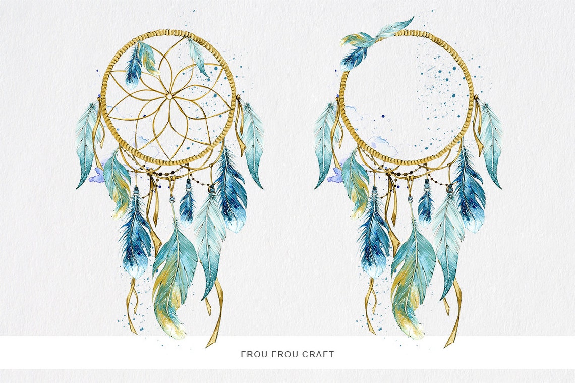 Dreamcatcher Clipart Watercolor Dream Catchers Native America | Etsy