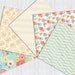 Spring Flowers Digital Printable Paper, Colorful Flowers Paper, Green ...