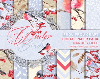 Blue Orange Digital Paper Pack Instant Download Bright Colors