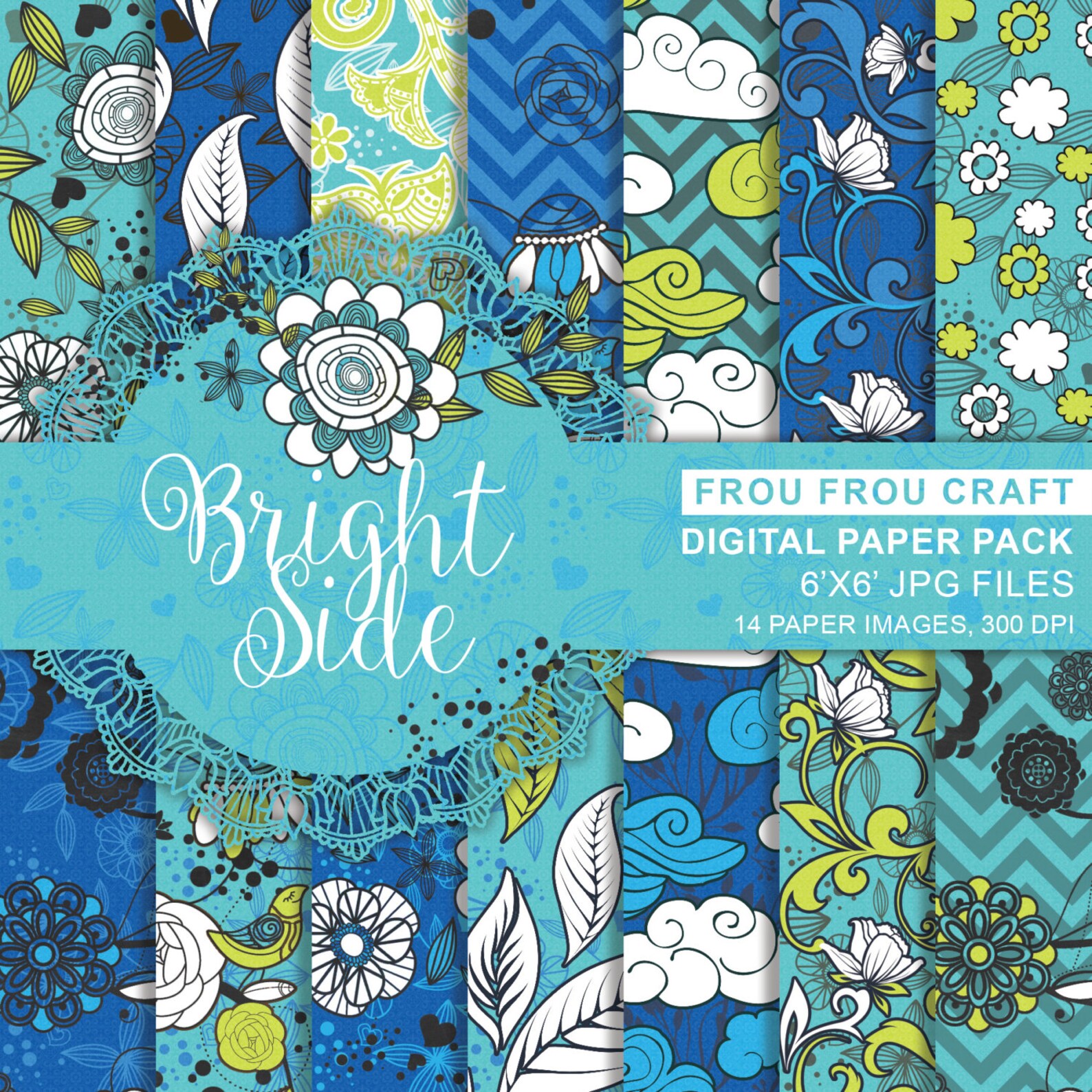 Bright Colors Digital Paper Pack Instant Download Spring - Etsy