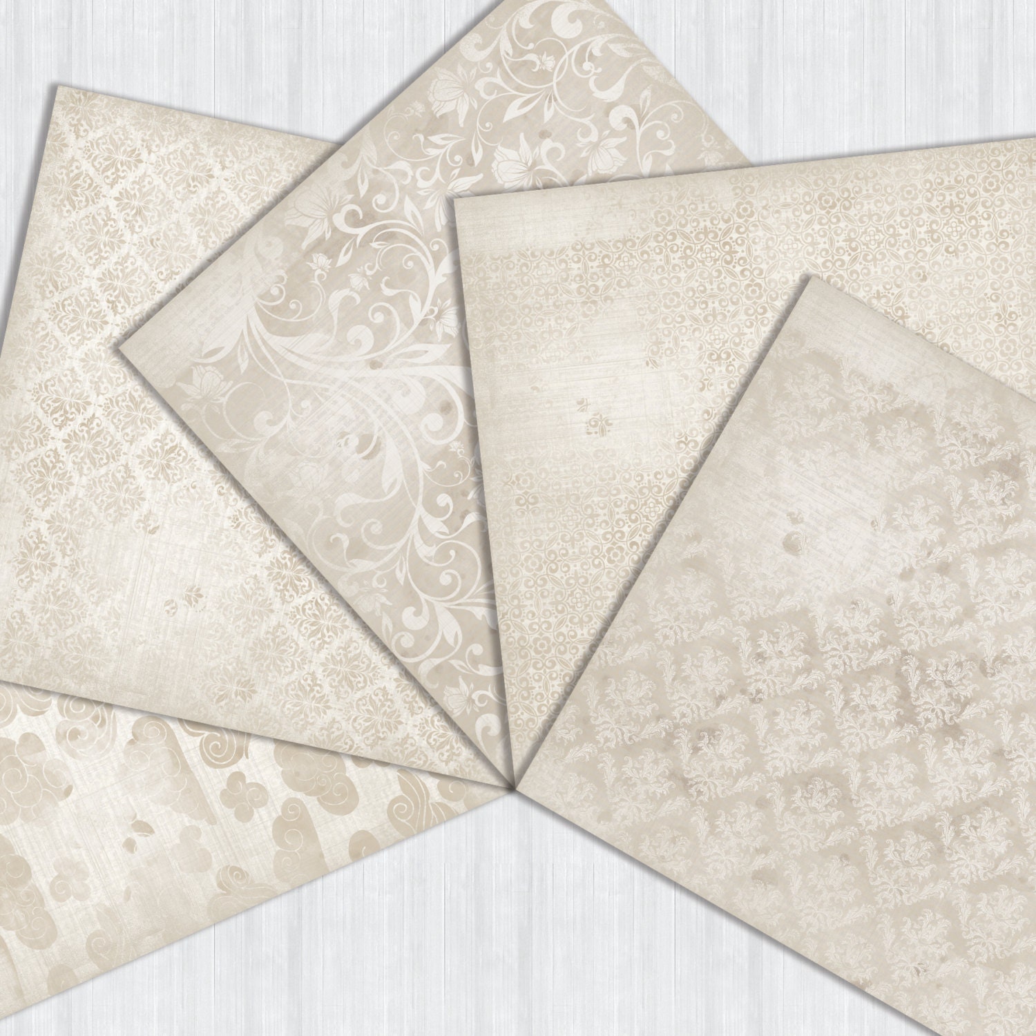Cream Watercolor Digital Paper Pack Instant Download Pastel - Etsy